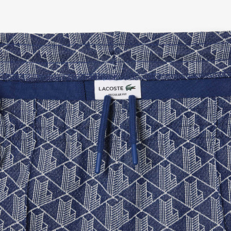 Pantalon survêtement LACOSTE Paris jacquard monogrammé chez DM'Sports