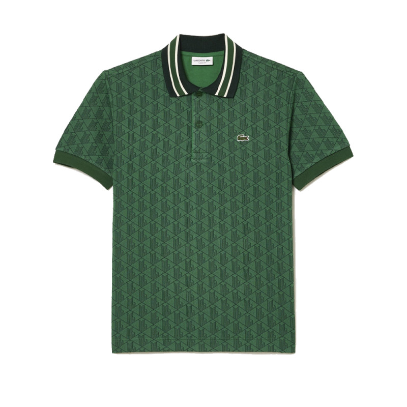 Polo LACOSTE motif monogramme classic fit disponible chez DM'Sports