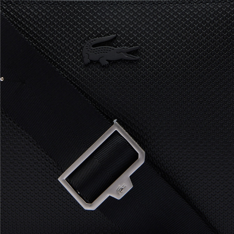 Mini sacoche chantaco Lacoste Noire en cuir | Chez DM'Sports